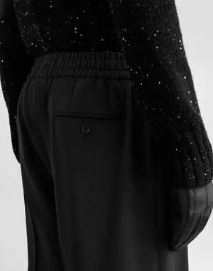 Dolce & Gabbana Wool Gabardine Jogging Trousers
