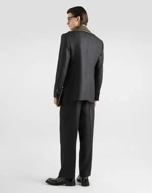 Dolce & Gabbana Wool Flannel Double Pleat Trousers