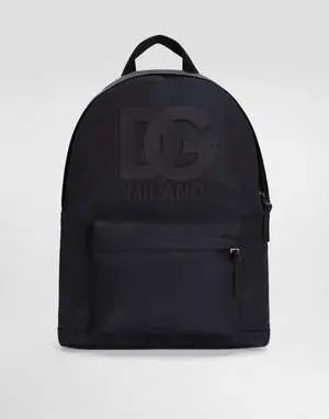 Dolce & Gabbana Nylon Backpack With Logo - Blue
