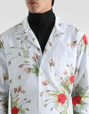 Dolce & Gabbana Small Rose-print Poplin Hawaii Shirt