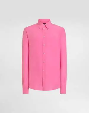 Dolce & Gabbana Crêpe De Chine Martini Shirt - Fuchsia