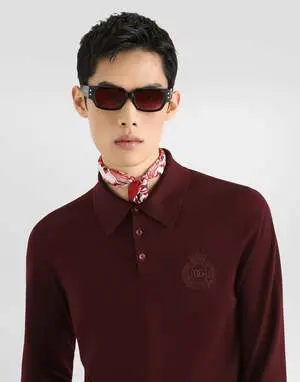 Dolce & Gabbana Knit Polo Shirt With Embroidery