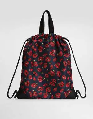 Dolce & Gabbana Poppy-print Nylon Backpack