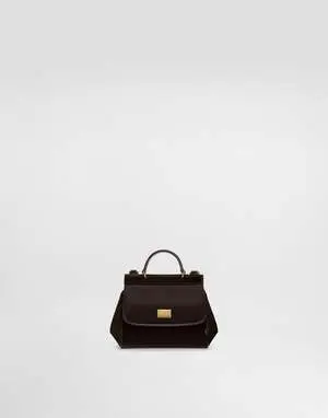 Dolce & Gabbana Sicily Shoulder And Crossbody Bag In Patent Leather - Brown