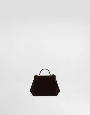 Dolce & Gabbana Sicily Shoulder And Crossbody Bag In Patent Leather - Brown