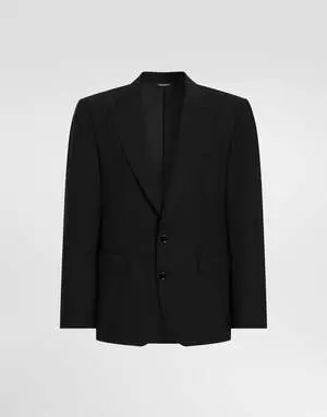 Dolce & Gabbana Sicilia Light Single-breasted Wool Jacket - Black