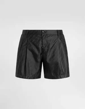 Dolce & Gabbana Jacquard Logo Swim Boxers - Black