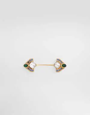 Dolce & Gabbana Rhinestone Tie Stop - Silver