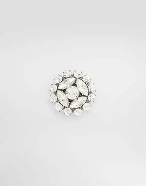 Dolce & Gabbana Rhinestone Brooch - Silver