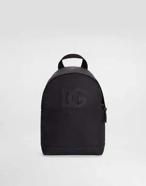 Dolce & Gabbana Nylon Backpack With Logo - Blue
