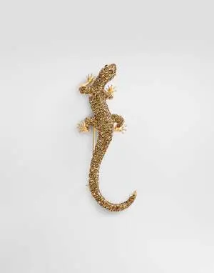 Dolce & Gabbana Lizard Brooch - Orange