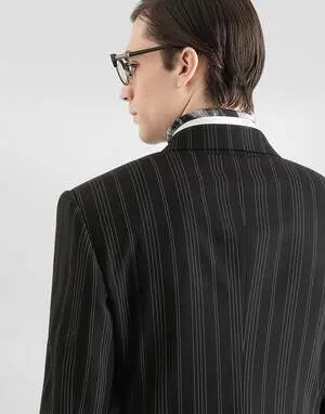 Dolce & Gabbana Sicilia Double-breasted Pinstriped Virgin Wool Jacket