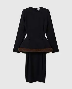 Stella McCartney Layered Sable Midi Dress