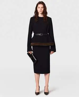 Stella McCartney Layered Sable Midi Dress