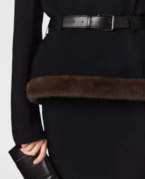 Stella McCartney Layered Sable Midi Dress