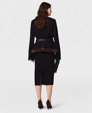 Stella McCartney Layered Sable Midi Dress