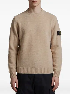 Stone Island Wool Crewneck Sweater - Brown