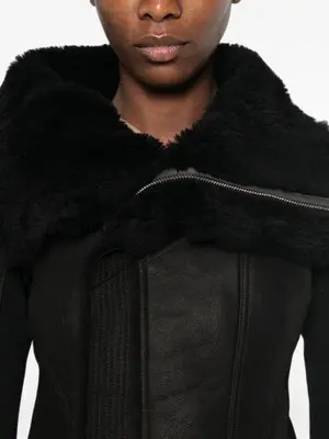Rick Owens Leather And Shearling Jacket