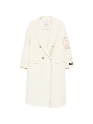 Ermanno Scervino Wool Double-breasted Embroidered Coat