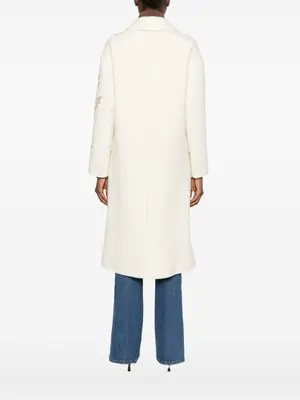Ermanno Scervino Wool Double-breasted Embroidered Coat