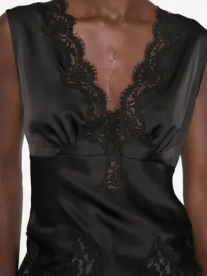 Ermanno Scervino Lace Trim V-neck Tank Top