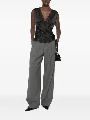 Ermanno Scervino Lace Trim V-neck Tank Top