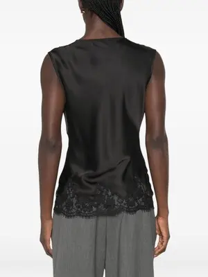 Ermanno Scervino Lace Trim V-neck Tank Top
