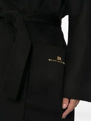 Elisabetta Franchi Wool Long Coat