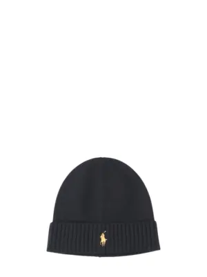 Polo Ralph Lauren Polo Pony-embroidered Wool Beanie - Black