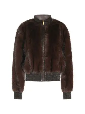 Zimmermann Valiant Faux Fur Jacket - Brown