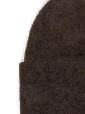 Soft Goat Wool Beanie - Brown