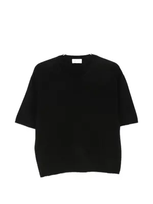 Soft Goat Cashmere T-shirt - Black