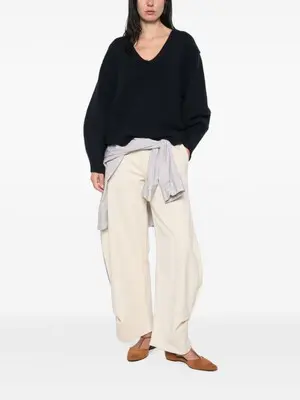 Soft Goat Cashmere V-necked Sweater