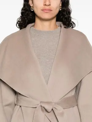 Soft Goat Wool Belted Coat