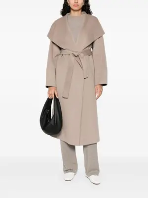 Soft Goat Wool Belted Coat