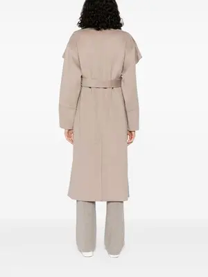 Soft Goat Wool Belted Coat