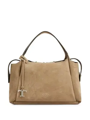 TOD'S Suede Leather Medium Shoulder Bag