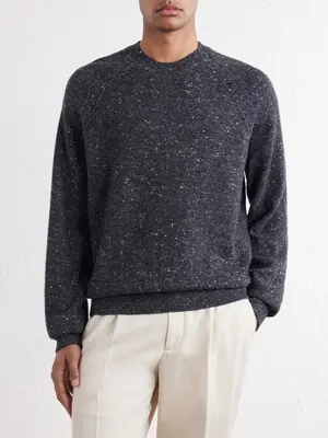Zegna Wool-cashmere Blend Crew Neck Sweater