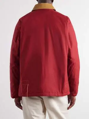 FORTELA Bristol Corduroy-trimmed Waxed Cotton-canvas Jacket