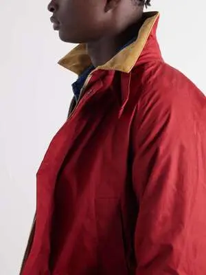 FORTELA Bristol Corduroy-trimmed Waxed Cotton-canvas Jacket