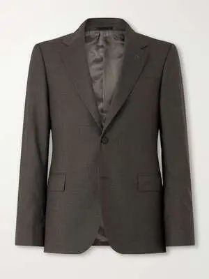 Mr P. Luxe Wool And Silk-blend Suit Jacket - Brown