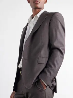 Mr P. Luxe Slim-fit Wool And Silk-blend Suit Jacket