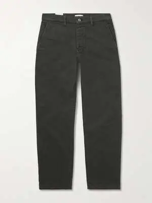Nn07 Aden 1923 Straight-leg Organic Cotton-blend Twill Chinos - Green