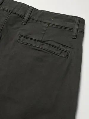 Nn07 Aden 1923 Straight-leg Organic Cotton-blend Twill Trousers - Green