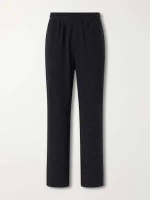 Mr P. Straight-leg Striped Cotton-blend Jersey Sweatpants