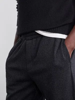 Mr P. Straight-leg Striped Cotton-blend Jersey Sweatpants