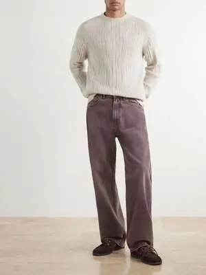 Inis Meáin Stranded Sailor Merino Wool And Cashmere-blend Sweater