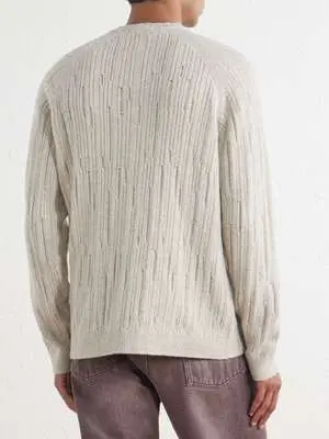 Inis Meáin Stranded Sailor Merino Wool And Cashmere-blend Sweater