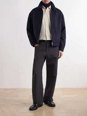VALSTAR Brushed Virgin Wool-twill Bomber Jacket