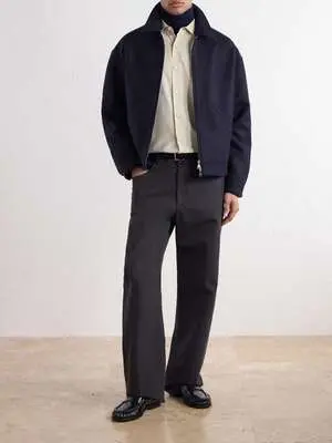 VALSTAR Brushed Virgin Wool-twill Bomber Jacket